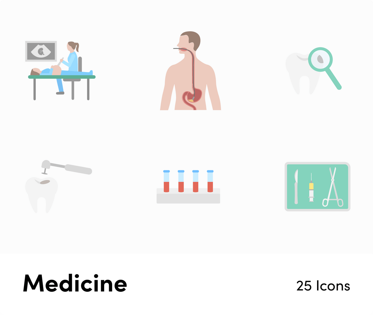 Medicine Flat Vector Icons S01192208 – Infografolio