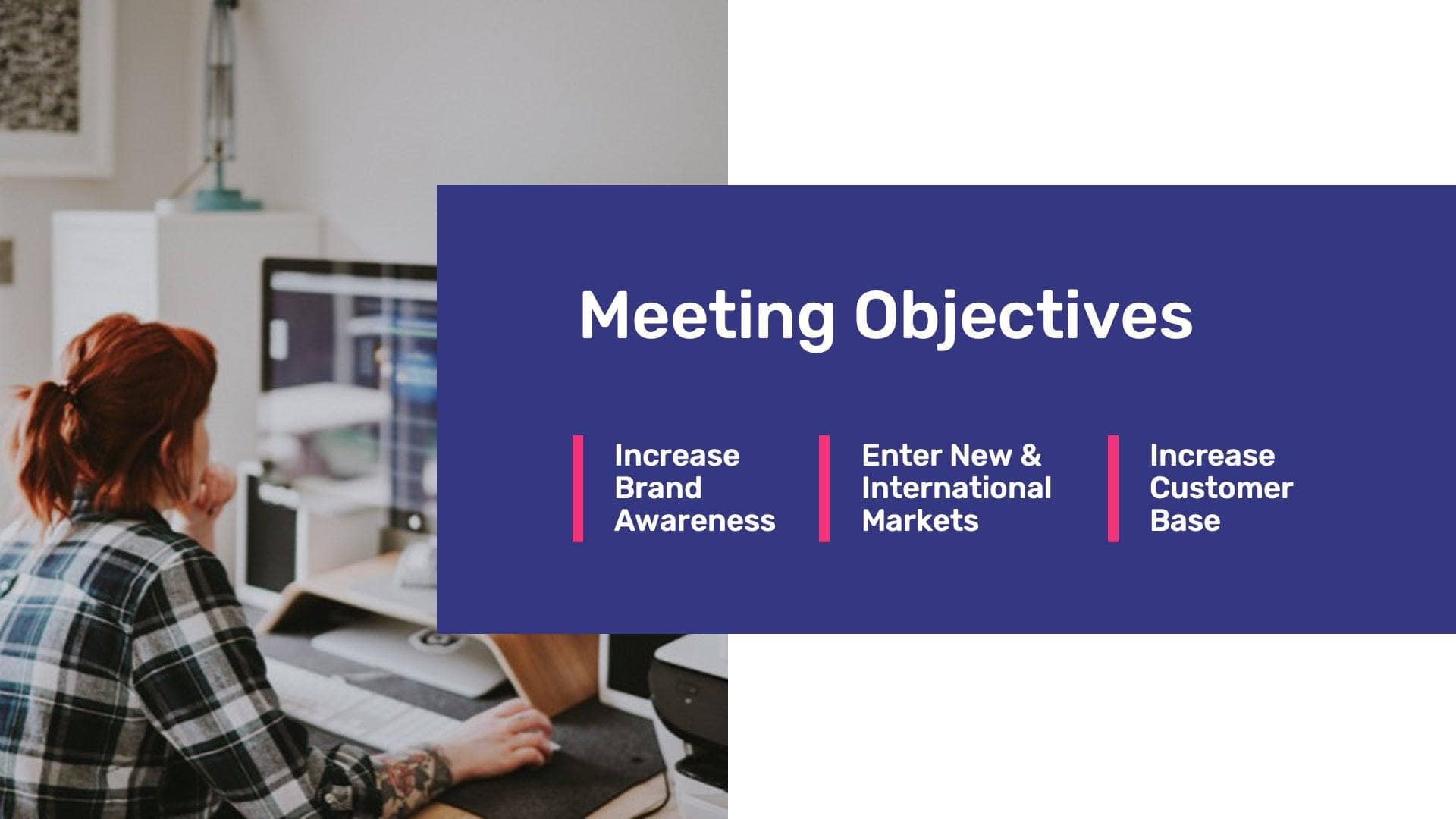 Meeting Objectives Slide Template S1202220103 | Infografolio