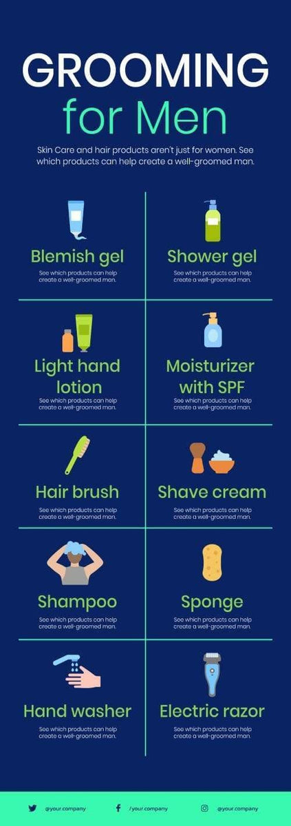 Grooming for Men Infographic Template – Infografolio
