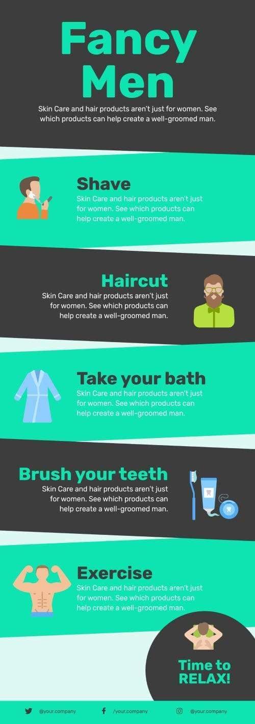 Groom Man Infographic Template | Infografolio