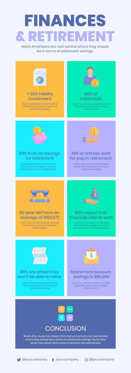 Finances and Retirement Infographic Template – Infografolio
