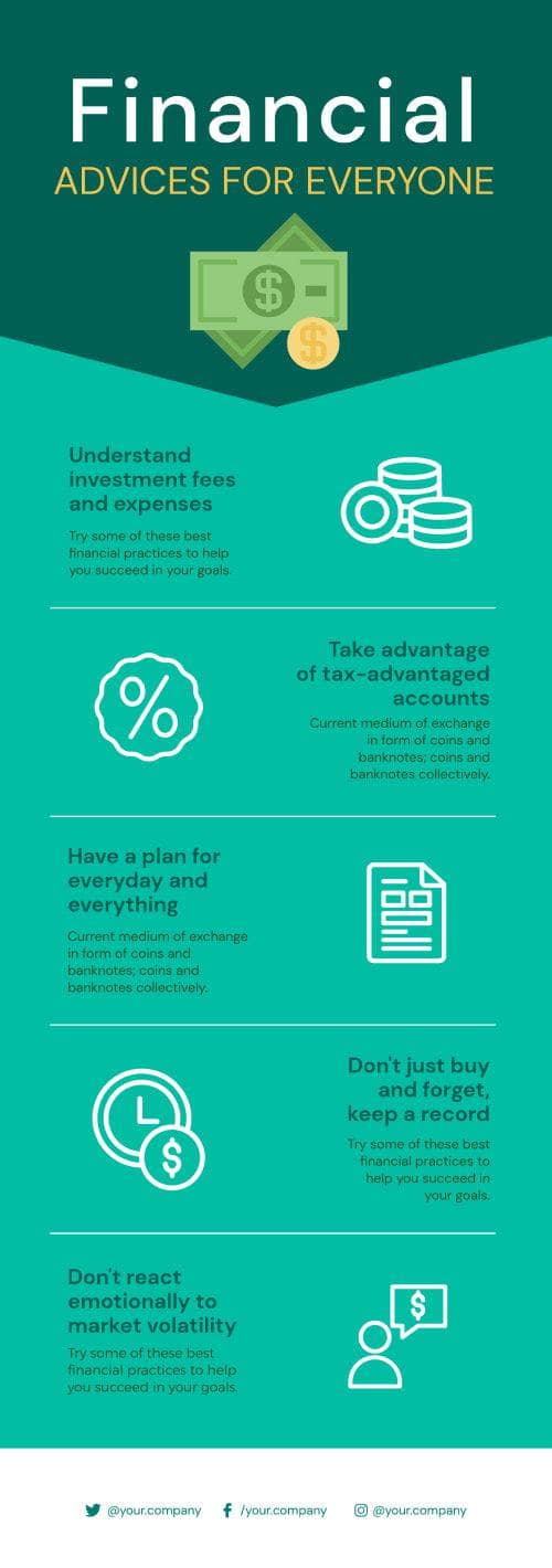 Financial Advices for Everyone Infographic Template | Infografolio