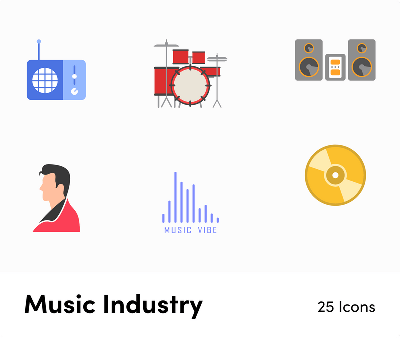 Music Industry Icons | Infografolio