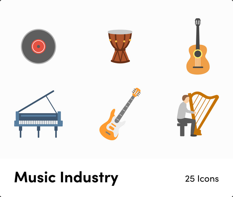Music Industry Icons | Infografolio