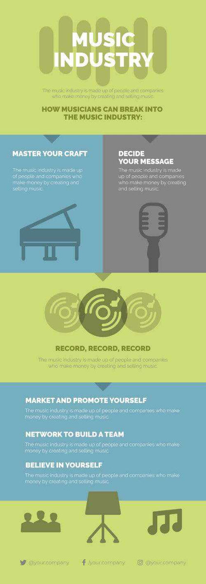 Music Industry Infographic Template – Infografolio