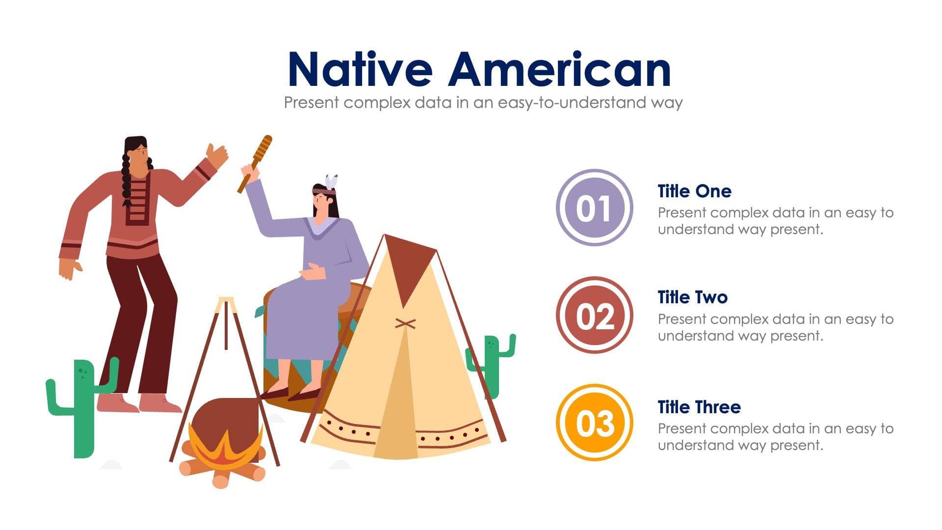 Native American Slide Infographic Template S01122309 | Infografolio