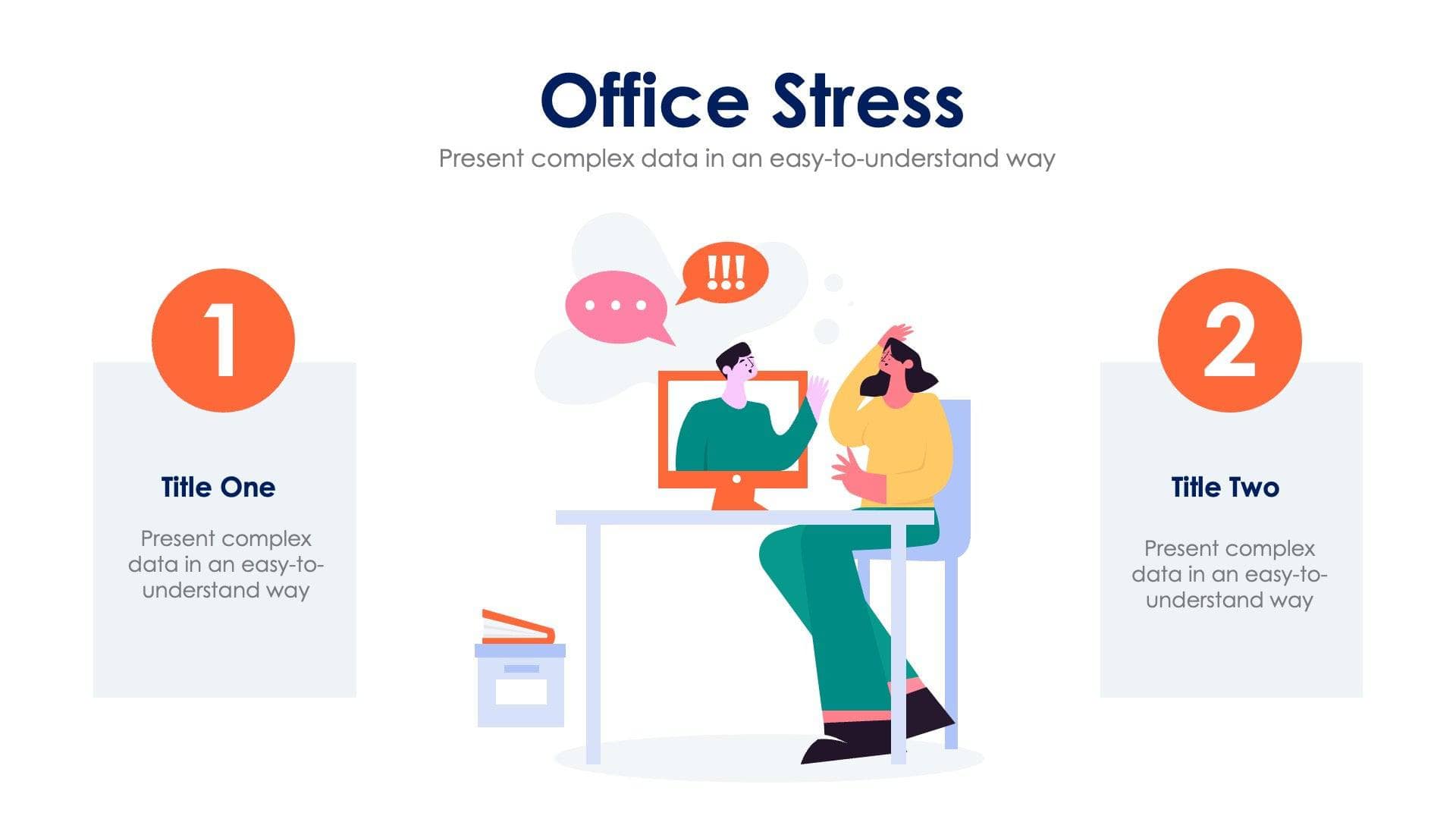 Office Stress Slide Infographic Template S01112304 | Infografolio
