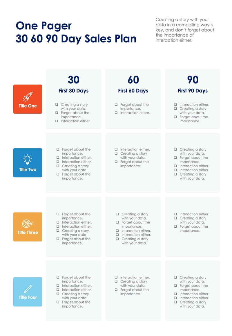 Sales-One-Pagers | Infografolio