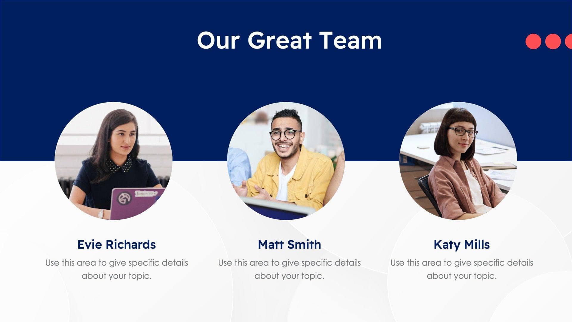 Our Great Team Slide Template S12022201 | Infografolio