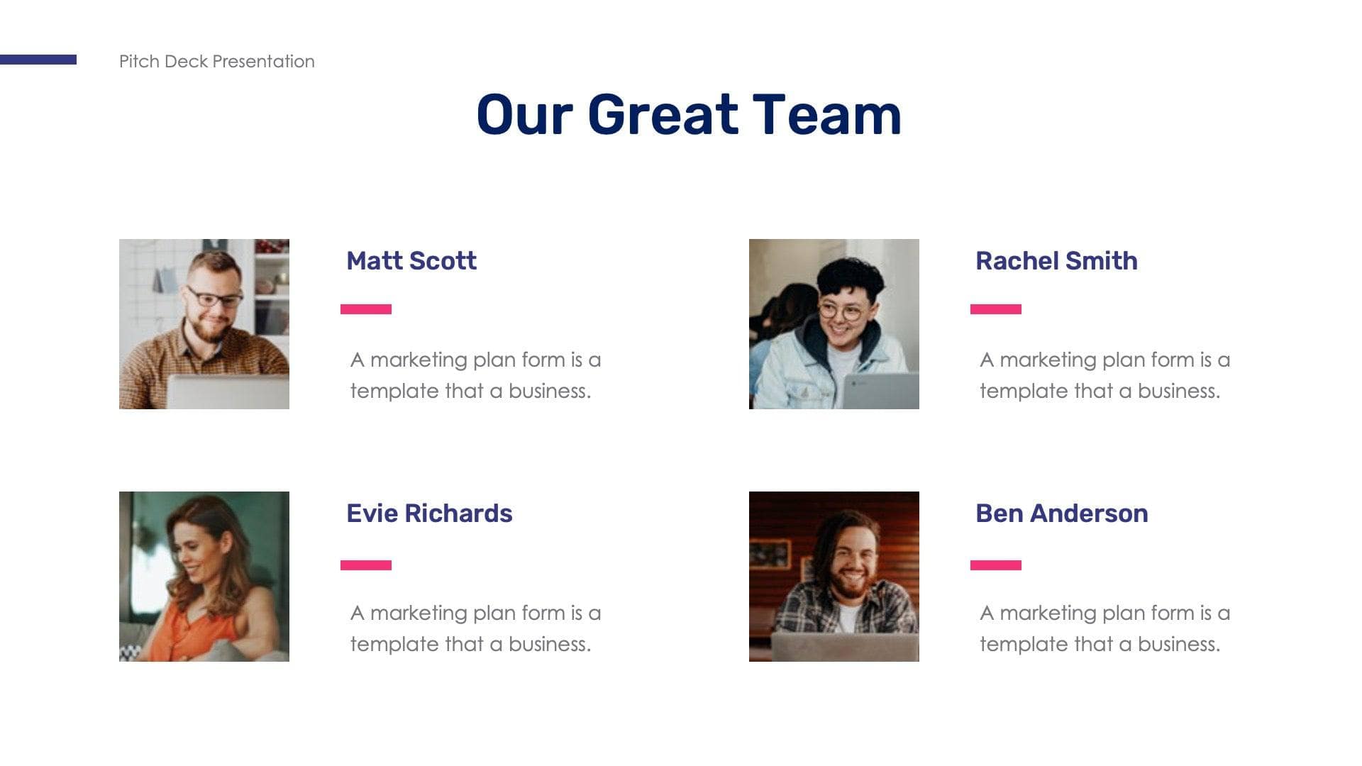 Our Great Team Slide Template S1202220103 | Infografolio