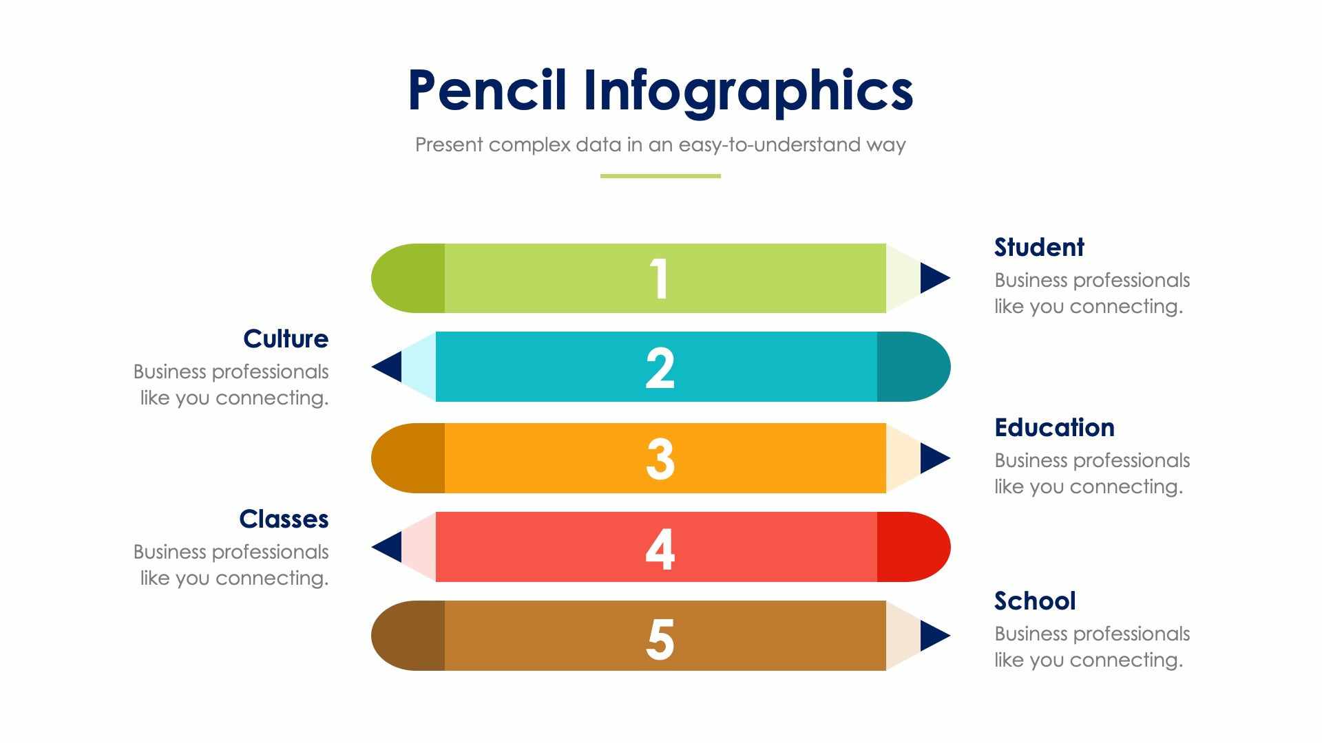 Pencil Slide Infographic Template S12232116 | Infografolio