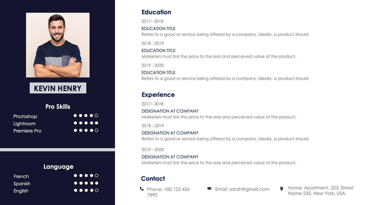 Personal Resume Slide Infographic Template S01112202 – Infografolio