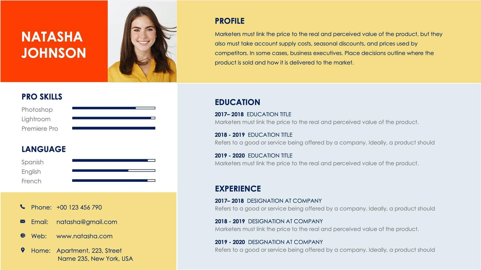 Personal Resume Slide Infographic Template S01112204 – Infografolio