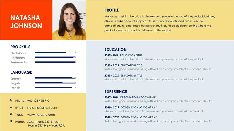 Personal Resume-Slides | Infografolio