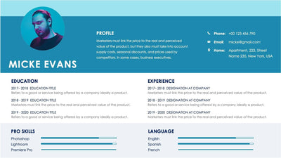 Self-Introduction Slide Templates – Infografolio