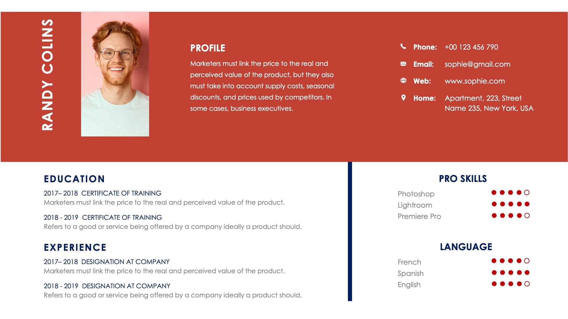 Personal Resume Slide Infographic Template S01112206 – Infografolio