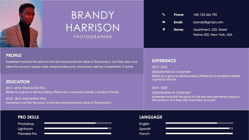 Self Introduction Slide Templates | Infografolio