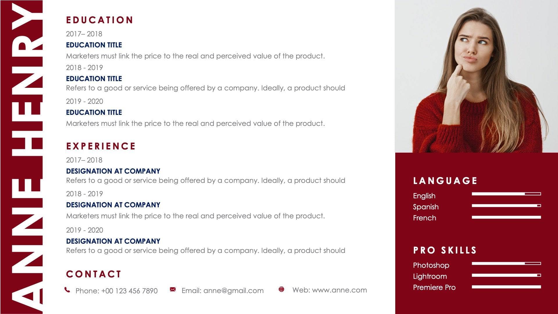 Personal Resume Slide Infographic Template S01112211 – Infografolio