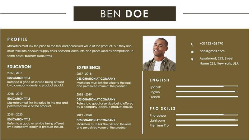 Personal Resume-Slides | Infografolio