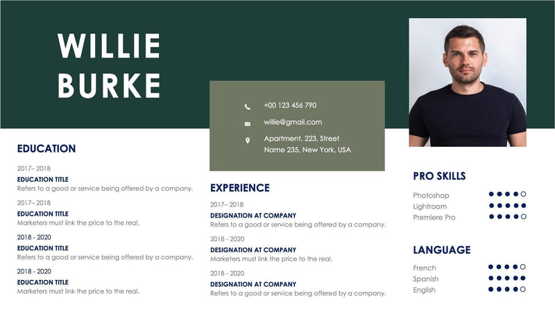 Personal Resume-Slides | Infografolio