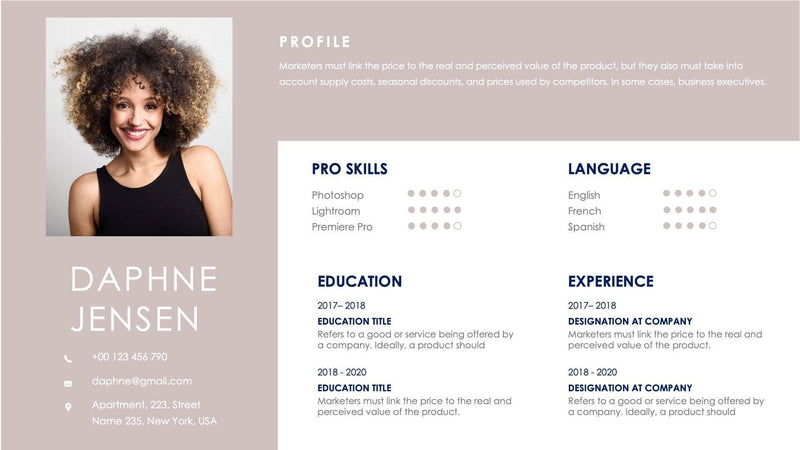 Self Introduction Slide Templates | Infografolio