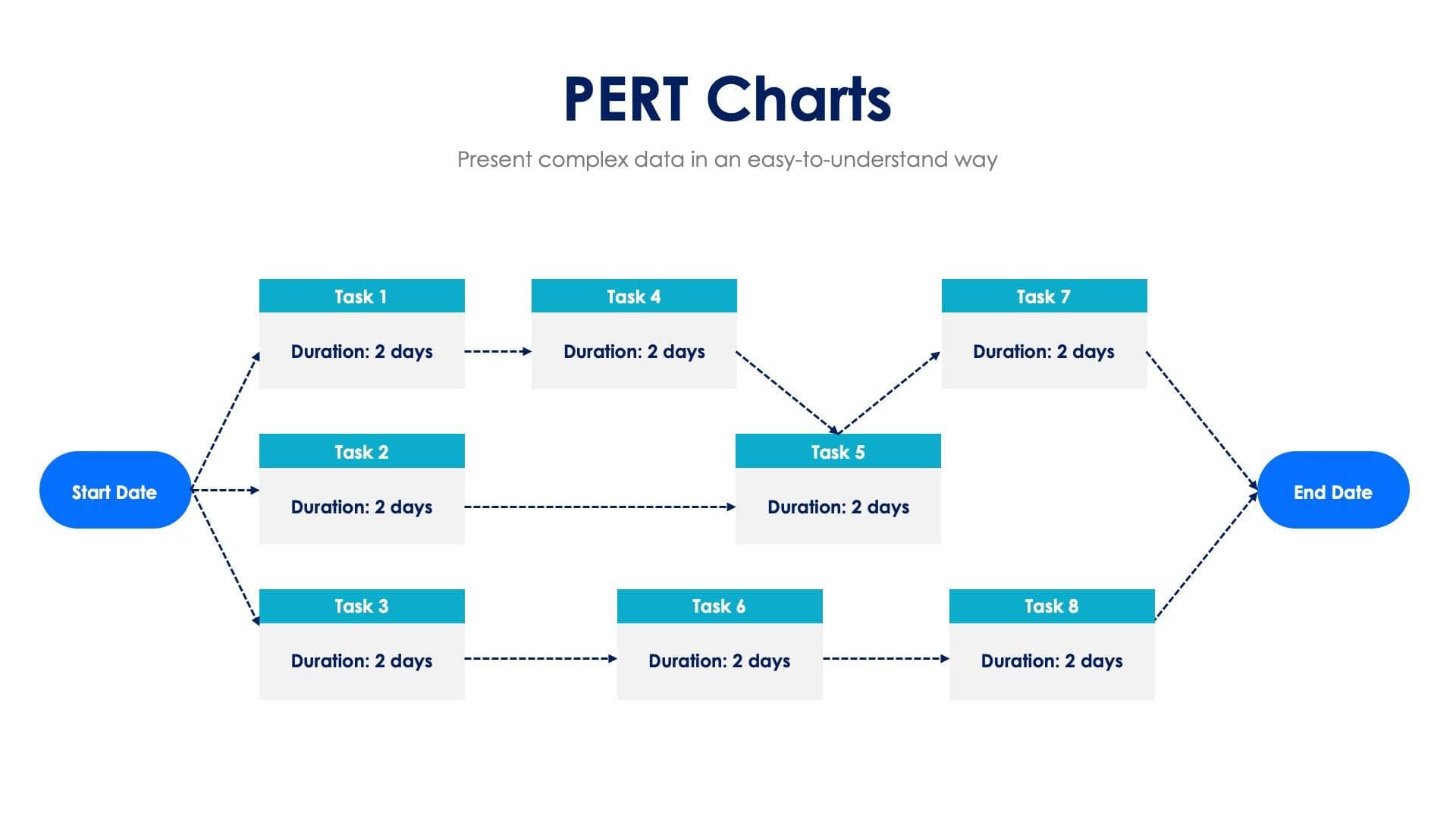 PERT Charts Slide Template S11012210 | Infografolio