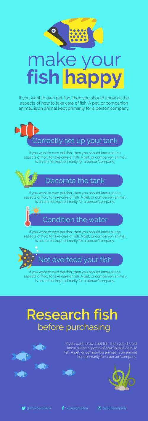 Make Your Fish Happy Infographic Template | Infografolio