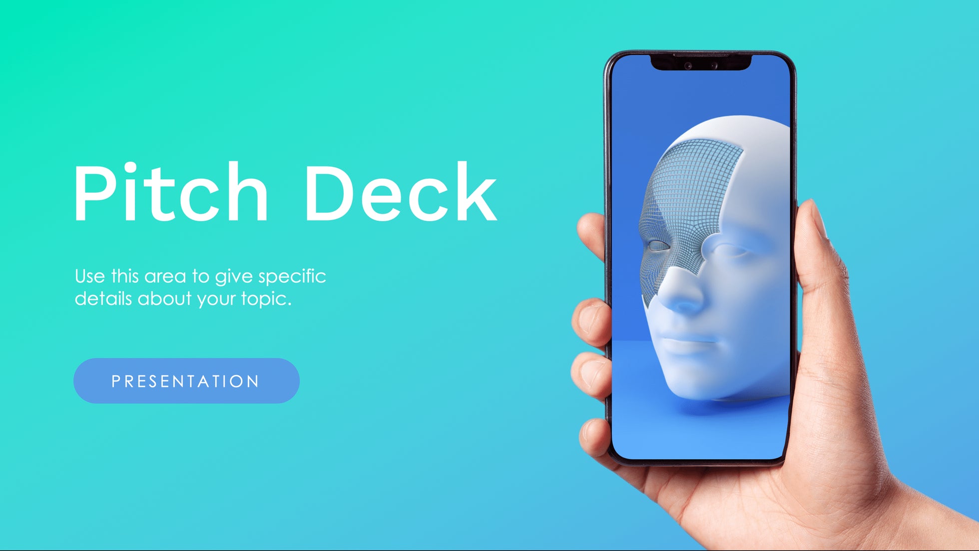 Blue Medium Turquoise Gradient and Professional Presentation Pitch Dec ...