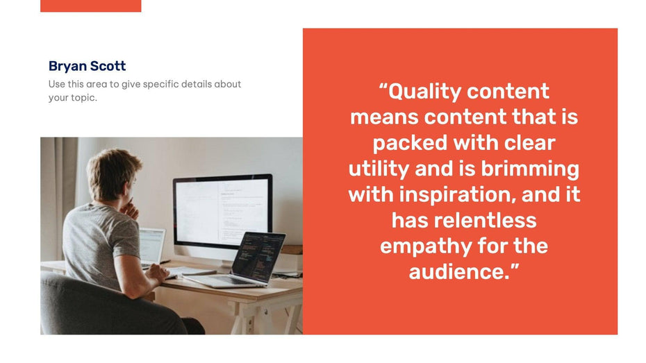 Orange and Blue Minimal and Professional Presentation Sales Deck Templ – Infografolio