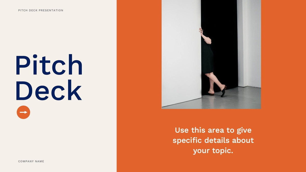 Terracotta Dark Blue Clean and Simple Presentation Pitch Deck Template ...