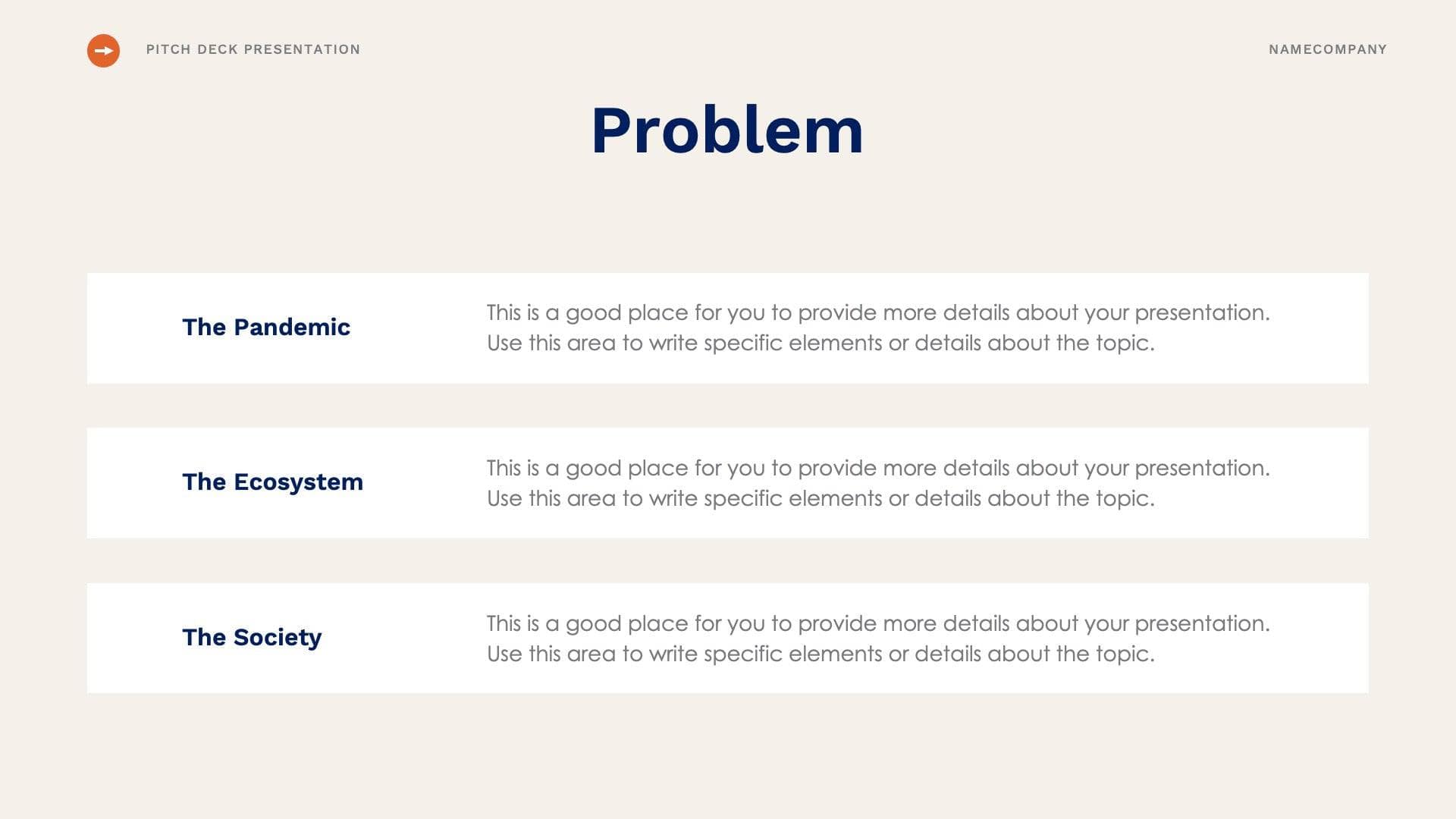 Terracotta Dark Blue Clean and Simple Presentation Pitch Deck Template ...