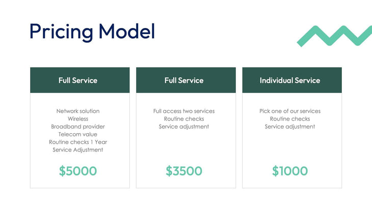 Pricing Model Dark Green Violet Slide Template S11012201 – Infografolio