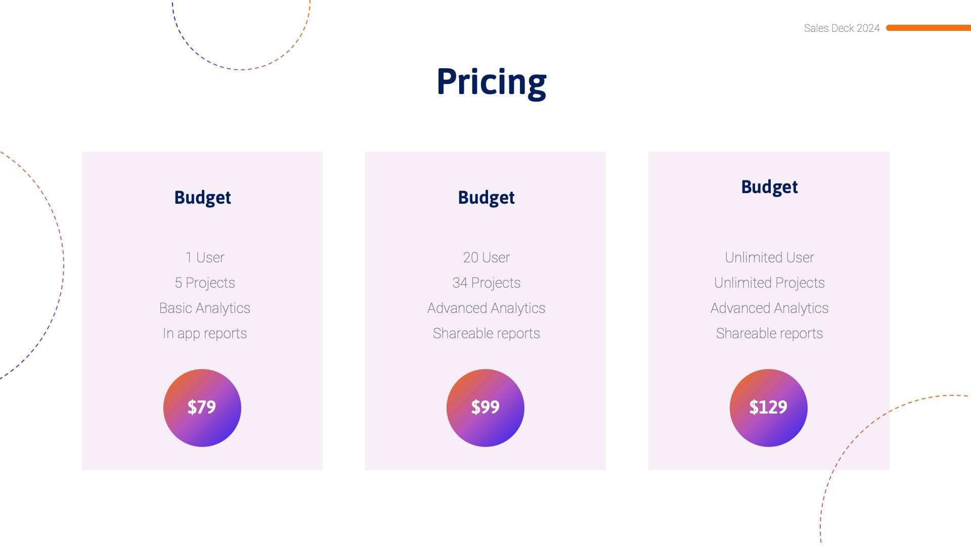 Pricing Pink and Purple Slide Template S11042201 | Infografolio