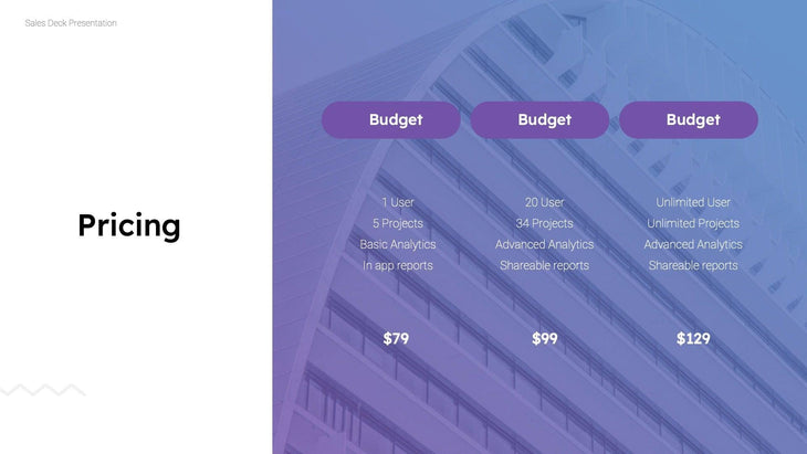 Pricing Slide Template S11012201 – Infografolio