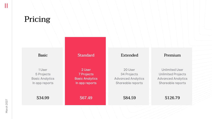 Pricing Slide Template S11032201 – Infografolio
