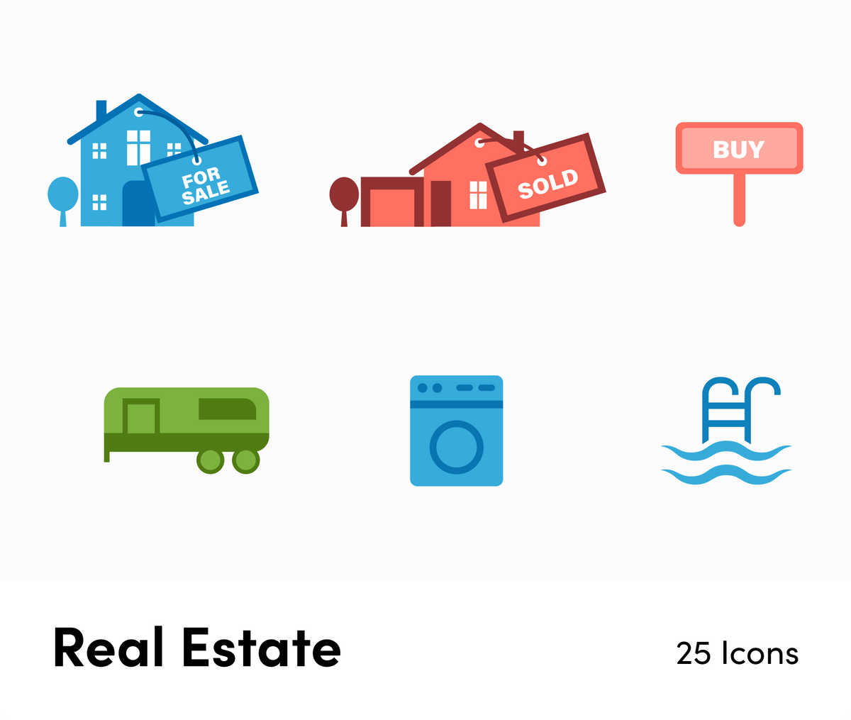Real Estate Flat Vector Icons S12082103 – Infografolio