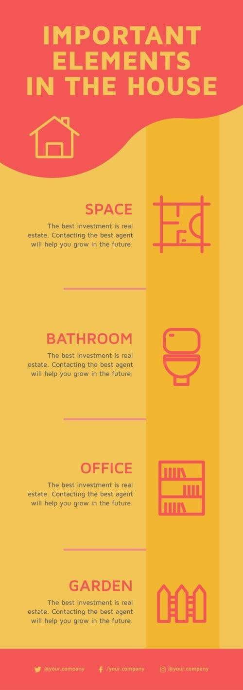 Important Sections in a House Infographic Template | Infografolio