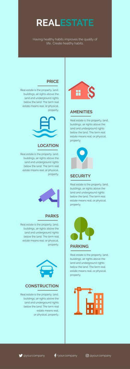 Seven Key Factors Real Estate Infographic Template – Infografolio