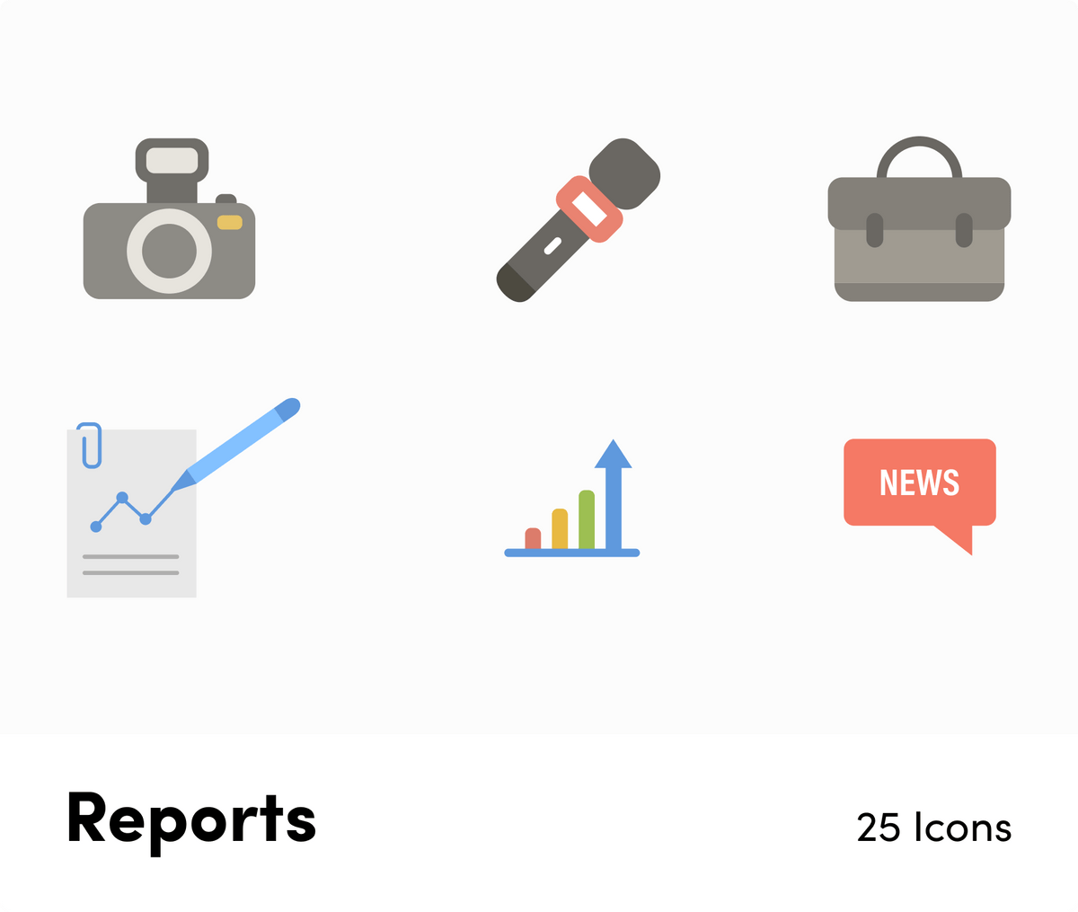 Reports Flat Vector Icons S12082103 – Infografolio