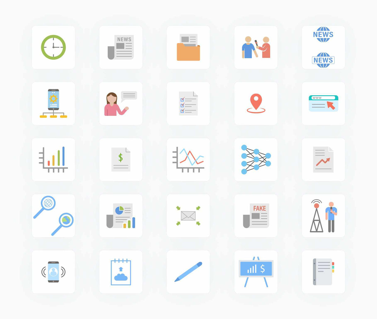 Reports Flat Vector Icons S12082104 – Infografolio
