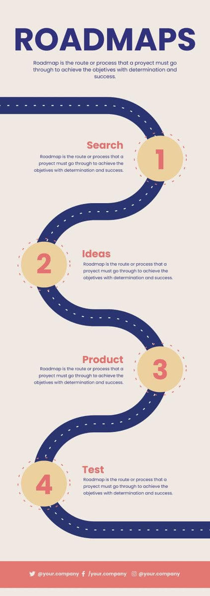 Beige Roadmaps Infographic Template – Infografolio