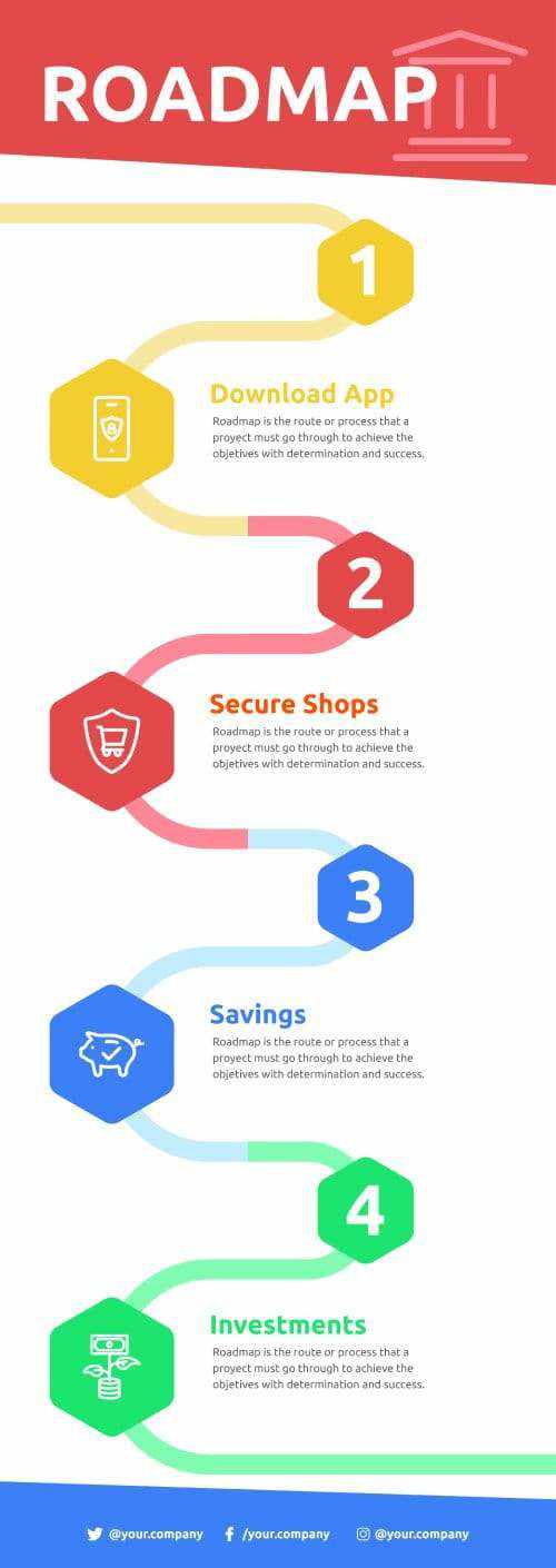 Colorful Roadmap Infographic Template | Infografolio
