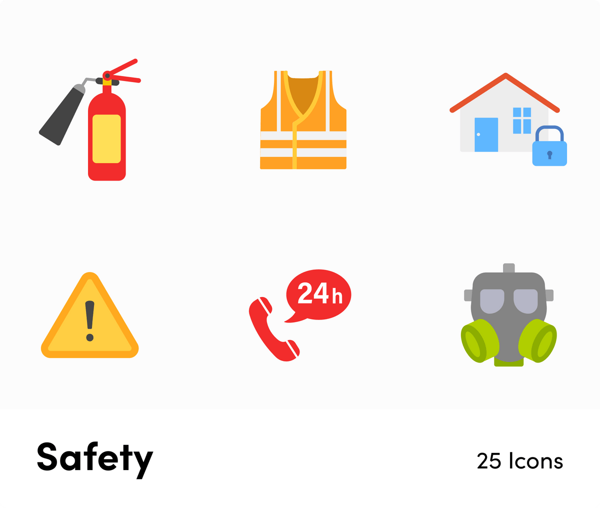 Safety Flat Vector Icons S12102101 – Infografolio
