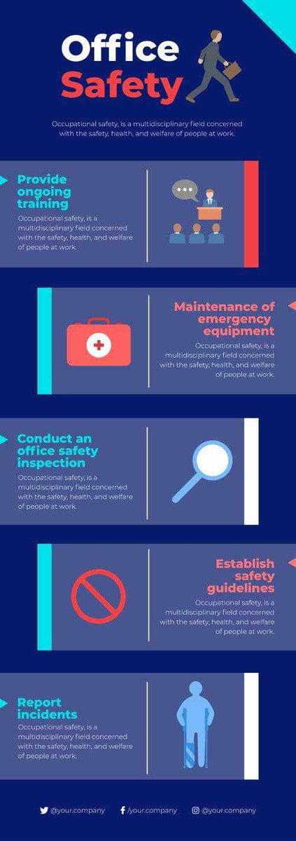 Office Safety Infographic Template – Infografolio