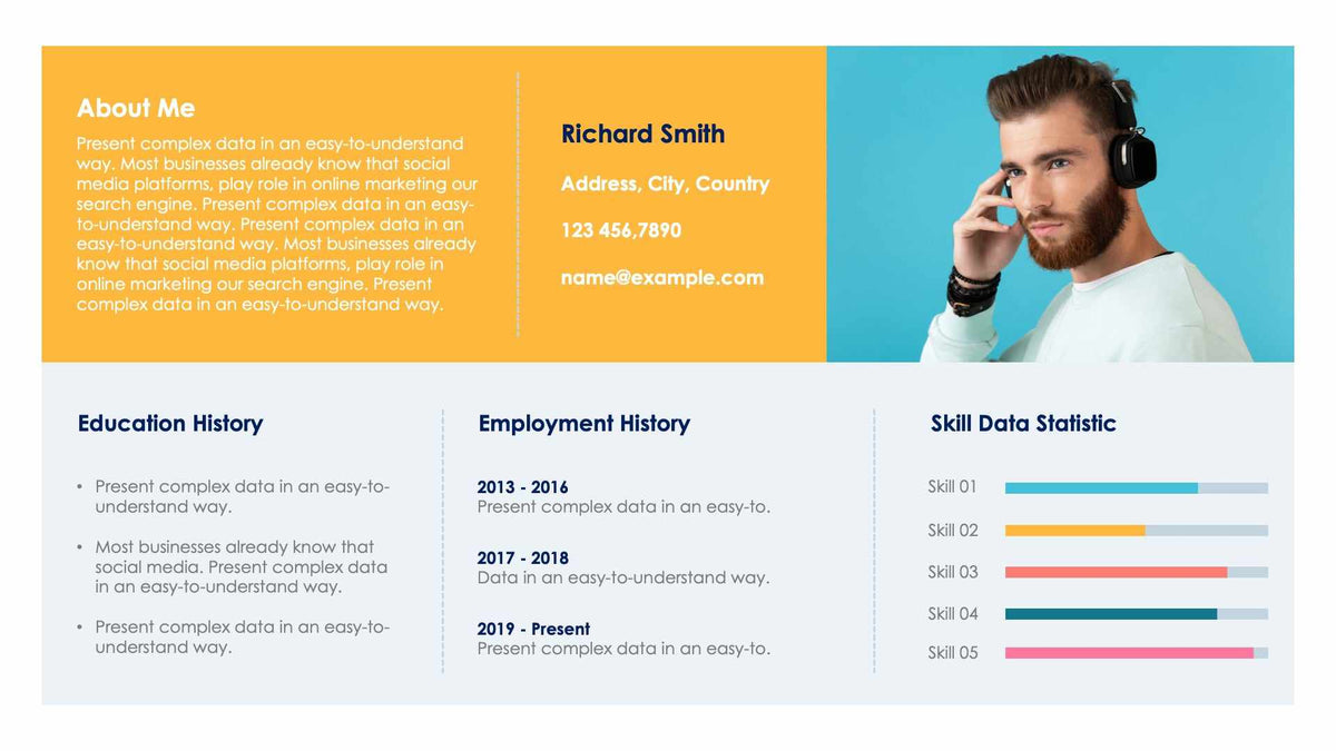 Self Introduction Slide Infographic Template S12142115 – Infografolio