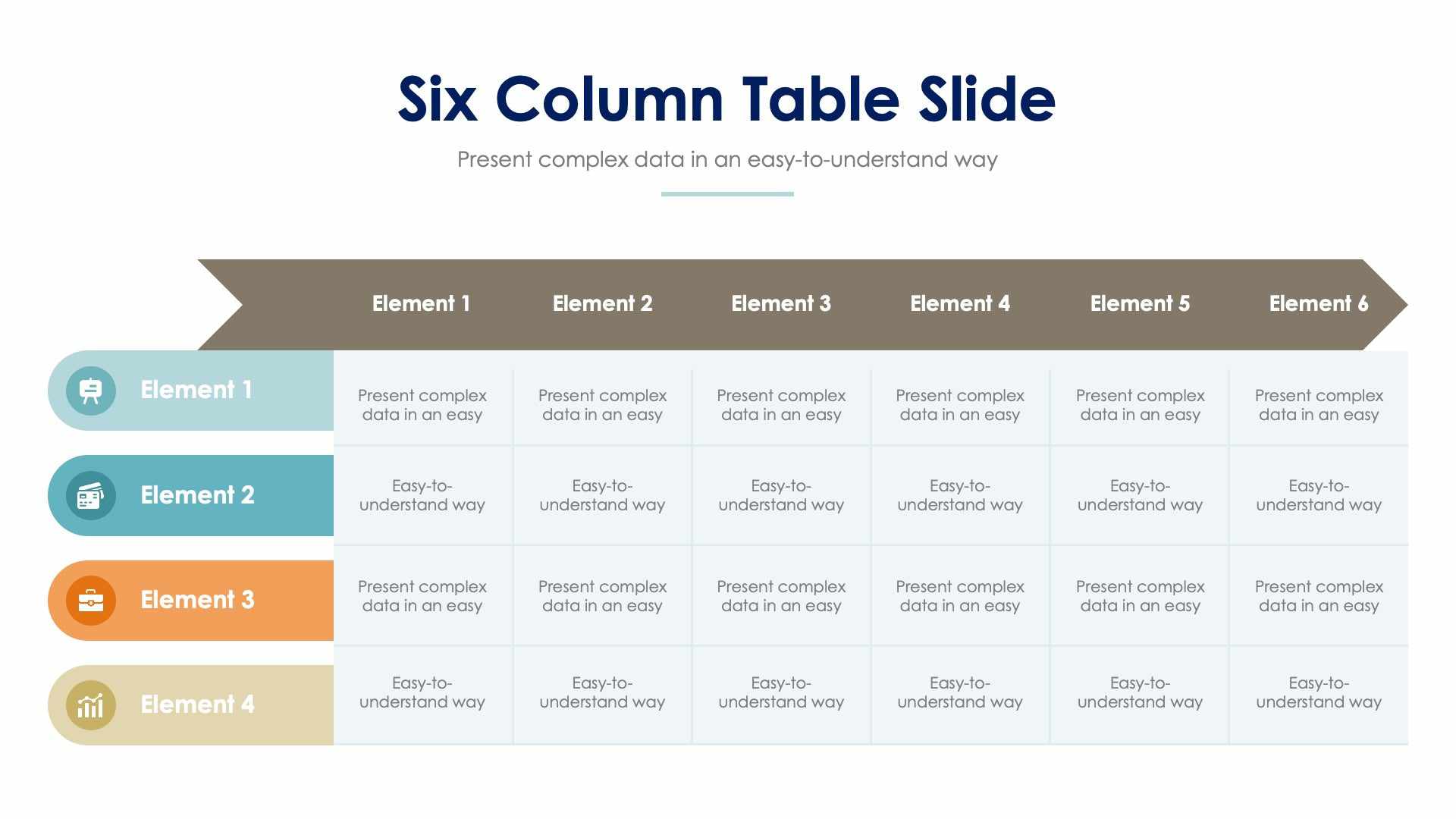 Six Column Table Slide Infographic Template S12272101 | Infografolio