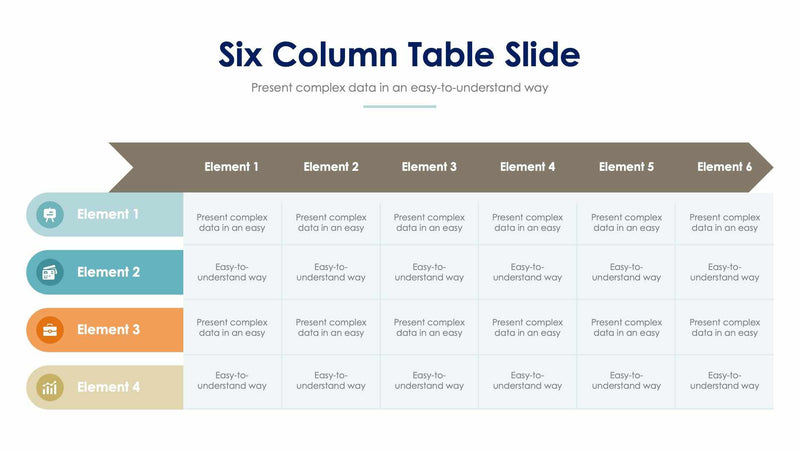 Six Column Table Slides | Infografolio