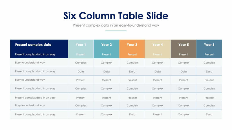 Six Column Table Slides – Infografolio