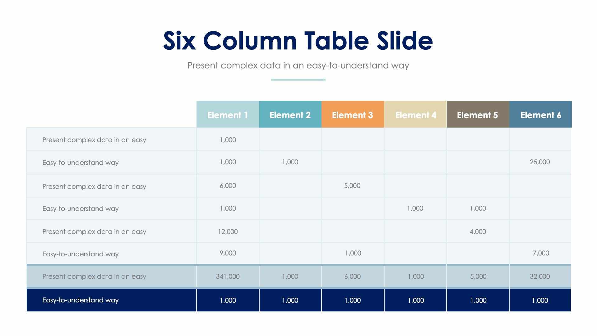 Six Column Table Slide Infographic Template S12272107 | Infografolio