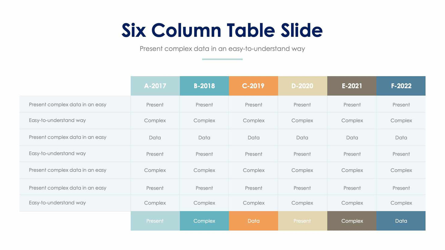 Six Column Table Slide Infographic Template S12272108 – Infografolio